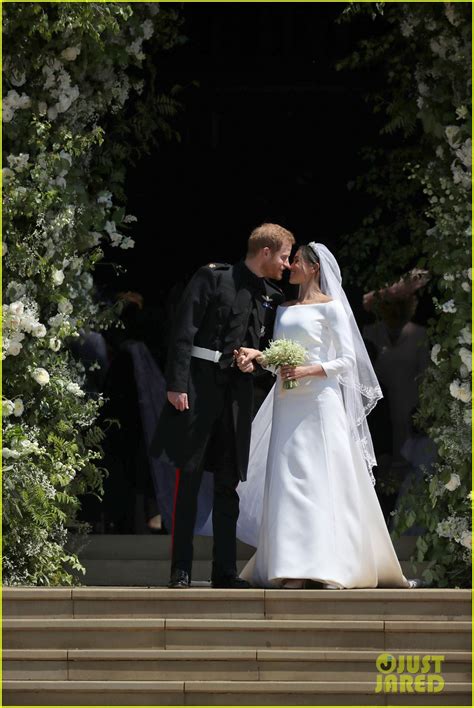 Prince Harry And Meghan Markle Share First Kiss As Newlyweds Photo