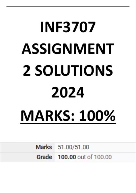 inf3707 assignment 2 solutions 2024 100 mark database design and