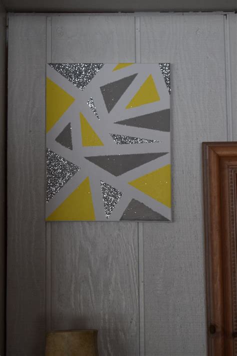 Glitter Triangle Canvas