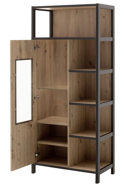 Vitrine In Anthrazit And Eichefarben Hier Entdecken Kleines Haus