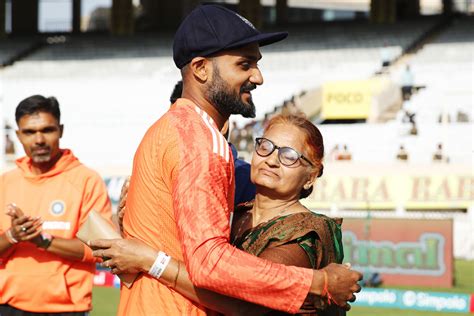 Mothers Hug For Debutant Akash Deep Rediff Cricket