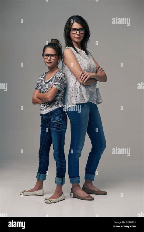 Like Mother Like Daughter Studio Shot Of A Trendy Mother And Daughter