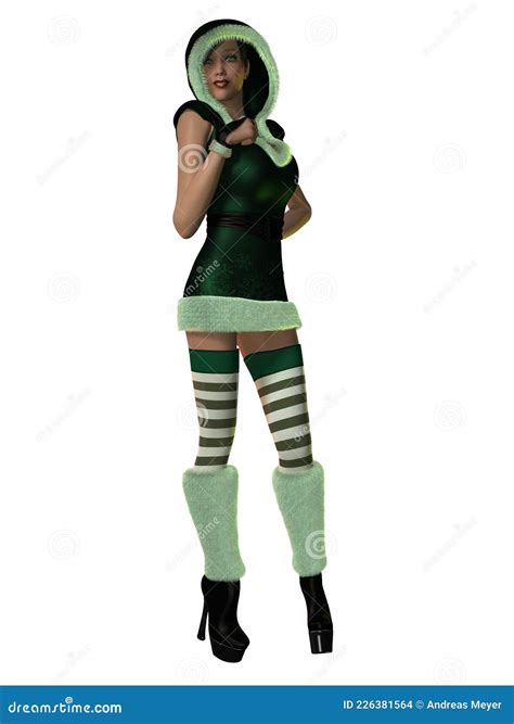 Santas Helper Stock Illustration Illustration Of Girl 226381564
