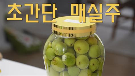 집에서 담가먹는 초간단 매실주 Youtube