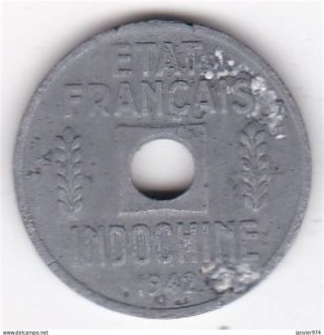 Französisch Indochina Indochine 1 4 Cent 1942 Osaka en Zinc Lec 23