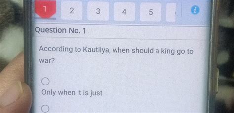 Question No 1 According To Kautilya When StudyX