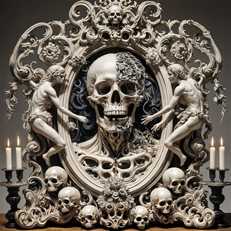 Memento Mori Vanity From The Early 18th Century Representing The