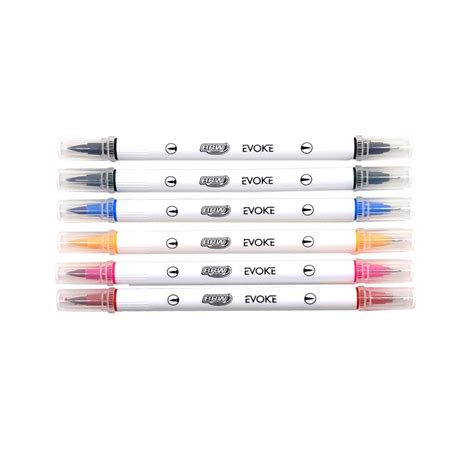 Marcador Artístico Dual Brush Evoke Brw 6 Cores Papelaria Shopping Do