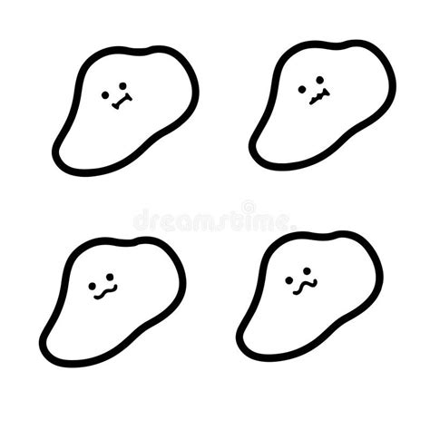Cute Blob Expressions Vector Emoticons To Add Personality To Your Projects Stock Vector