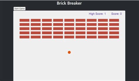 Brick Breaker Game Using Bootstrap In Vanillajs With Source Code