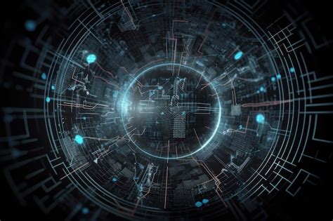 Premium Ai Image Futuristic Hightech Background For Cybersecurity Generative Ai