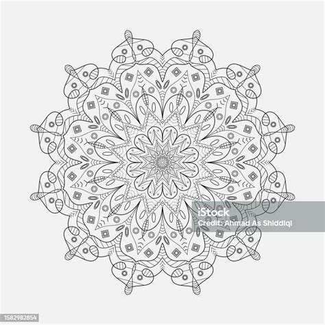 인쇄할 수 있는 채색을 위해 투명한 배경에 장식용 고급 만다라 패턴 0명에 대한 스톡 벡터 아트 및 기타 이미지 0명 검은색 귀한 보석 Istock
