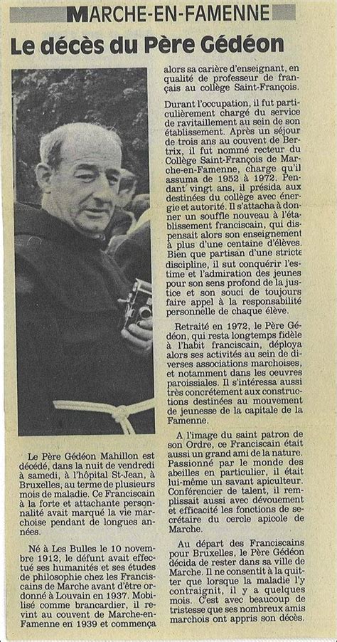 Collège Saint François Le Père Gédéon