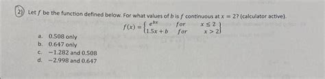Solved Let F Be The Function Defined Below For What Chegg