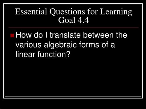 Ppt Unit 4 Graphing And Analyzing Linear Functions Powerpoint Presentation Id 6313736