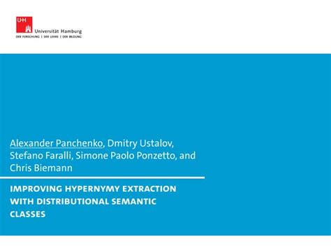Improving Hypernymy Extraction With Distributional Semantic Classes Ppt