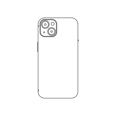 Back Side Of Smartphone Outline Icon Illustration On White Background 9463263 Vector Art At Vecteezy