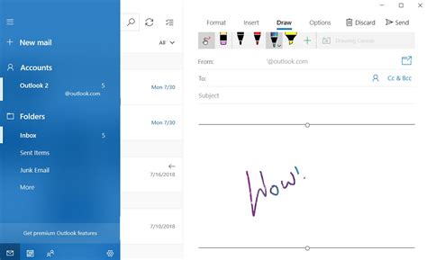 microsoft reveals how you can draw in emails with windows 10 mail app