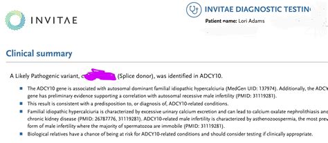 Autosomal Dominant Hypercalciuria — Spoonful