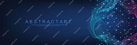 Premium Vector Technology Abstract Lines And Dots Connect Background With Hexagons Vector