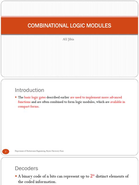 6 Combinational Logic Modules Pdf Read Only Memory Computer
