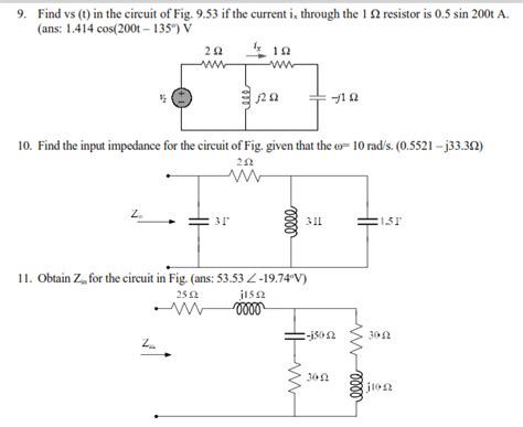 Solved The Circuit Is Operating In The Sinusoidal Chegg