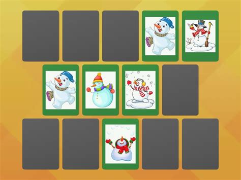 Снежни човеци Съвпадение на двойки