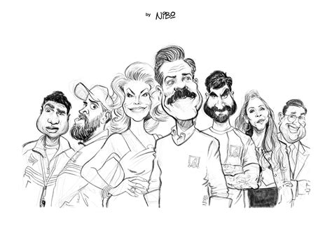 Ted Lasso Caricature Drawing Behance