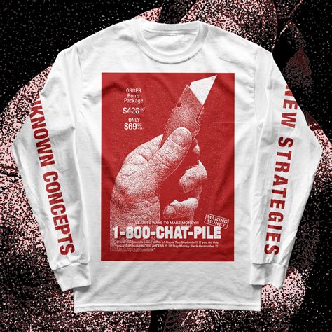Chat Pile 1 800 Chat Pile White Longsleeve Shirt The Flenser