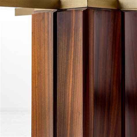 Italian Brass And Walnut Dining Table Nicholas And Alistair