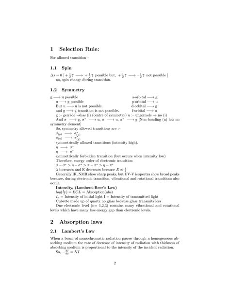 Solution Uv Vis Spectroscopy Studypool
