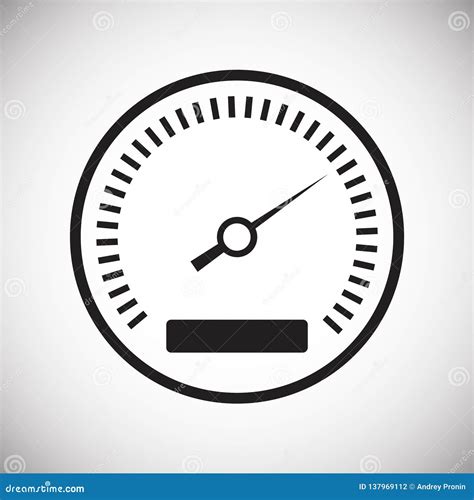 analog gauge meter on white background for graphic and web design
