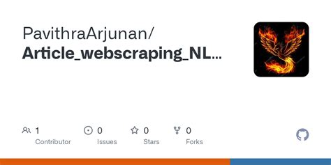 github pavithraarjunan article webscraping nlp model