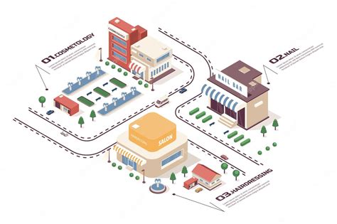 Premium Vector Beauty Salon Concept 3d Isometric Web Infographic