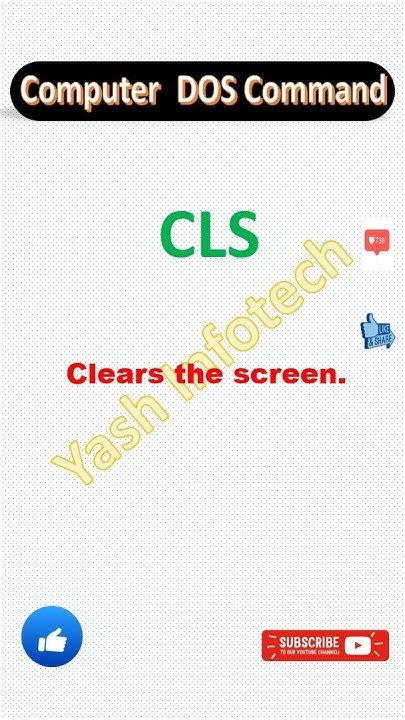 3 Cls What Is The Use In Dos Command Computergkknowledge Computer