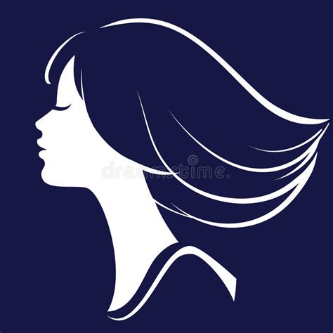Silueta Hermosa De La Muchacha Con La Mariposa Ilustración Del Vector