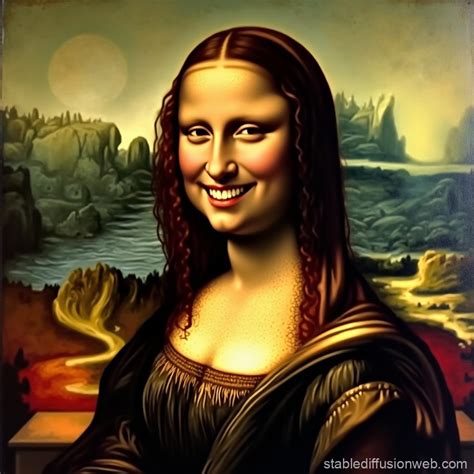 Mona Lisa With A Joyful Smile Stable Diffusion Online