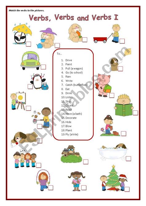 Verbs Esl Worksheet By Egal