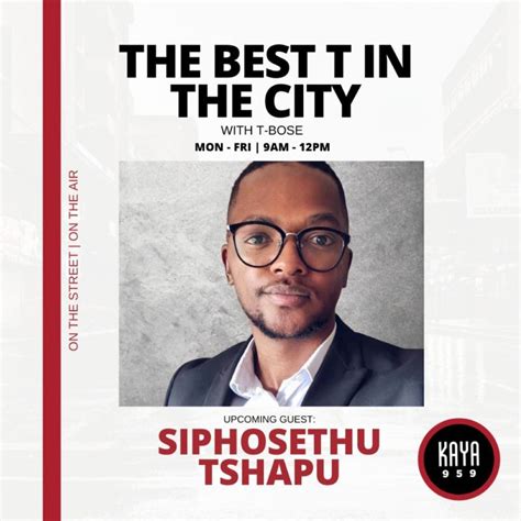 Siphosethu Tshapu On Linkedin Invited By The Lovely Folks At Kaya Fm To Join Them Between 10 00