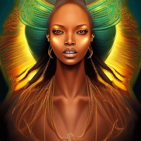 Looking Back African Colored Skin Fantasy Triple Airbrushed Glossy