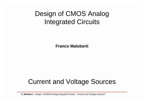 Pdf Design Of Cmos Analog Integrated Circuits Dokumentips