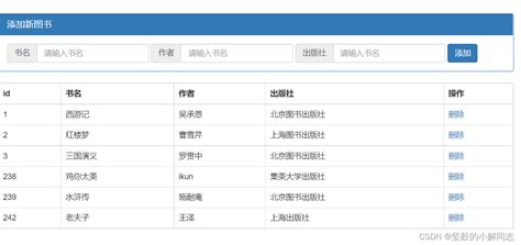 jquery Ajax 练习图书管理 ajax图书管接口 CSDN博客