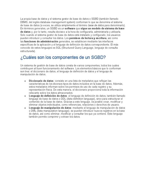 11 Sistema Gestor De Base De Datos Pdf