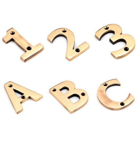 Polished Bronze Lettershouse Numbers
