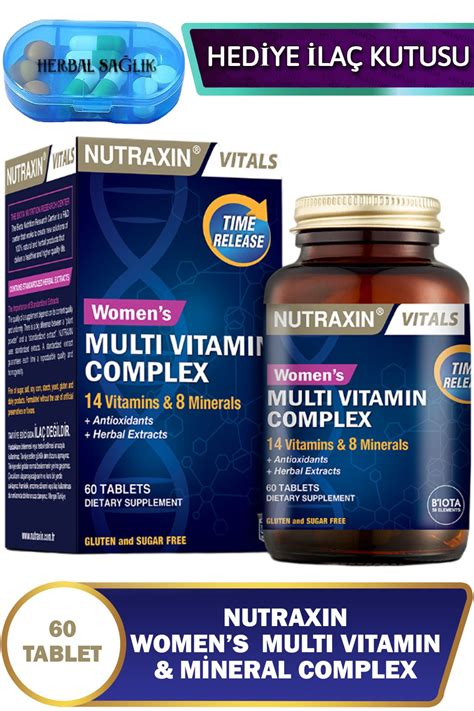 Nutraxin Multivitamin Womens Kadınlara Özel Multivitamin And Mineral Complex 60 Adet Tablet