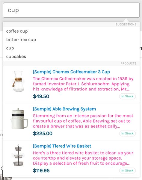 Instant Search Widget Documentation Woocommerce