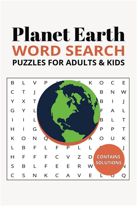 Planet Earth Word Search Book A Word Search Adventure Across Planet