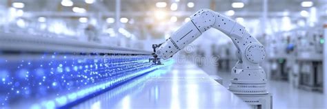 Industrial Robotic Arm In A Modern Production Facility Stock Illustration Illustration Of