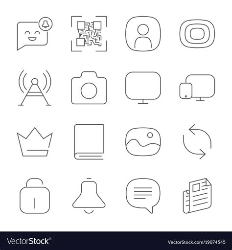 Simple Web Icons Set Universal Icon To Use Vector Image