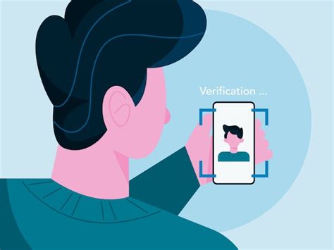 Tecnologia moderna de detecção de rosto digitalizando o rosto do homem